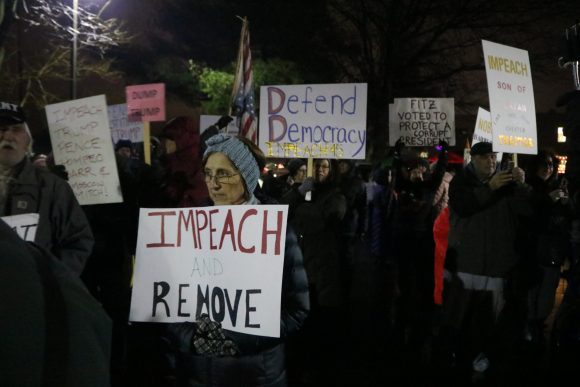 Large Crowd Calls For Impeachment, While Smaller Group Touts Trump ...