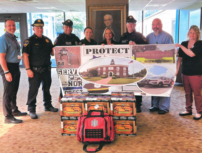 Bristol Police Get First Aid Kits From Hospital - LevittownNow.com